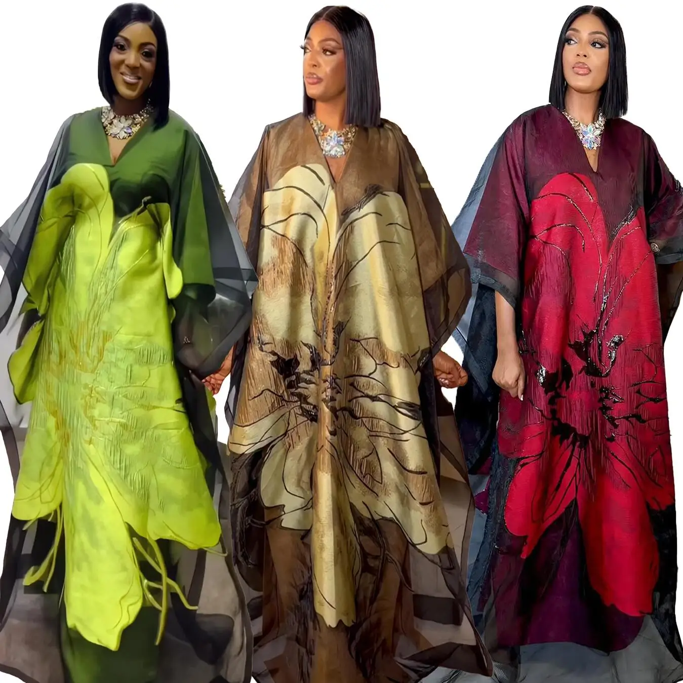 Luxury Two-Piece New Design african dresses for woman Embroidery ...