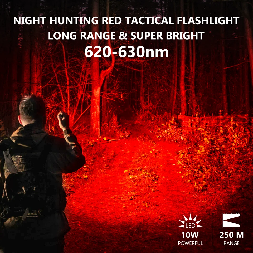 Red LED Predator Light 1000 Lumen Night Hunting 1000 Lumen Red Hunting ...