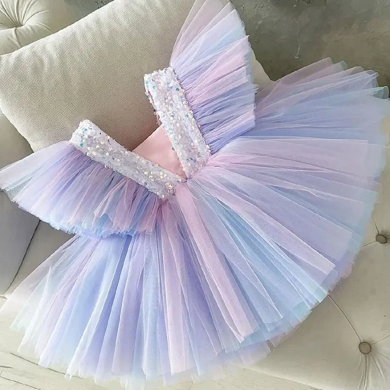 Baby-Pink-Dress-for-Girls-Sequin-Ruffles-Birthday-Party-Pink-Toddler ...