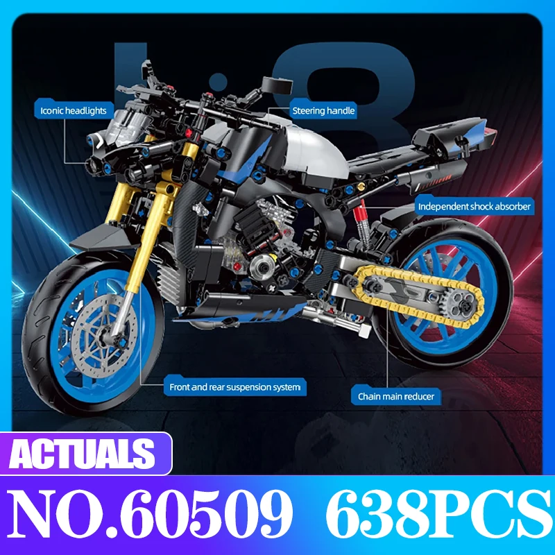 MOCBRICK-High-Tech-City-Locomotive-MT10-Motorcycle-Model-60509 ...