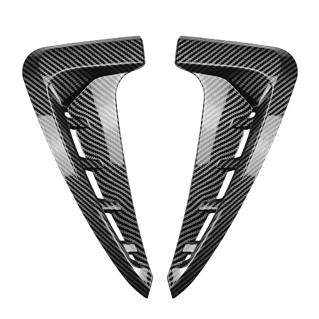 2PCS-ABS-Black-Carbon-Fiber-Car-Shark-Gills-Side-Fender-Vent-Stickers ...