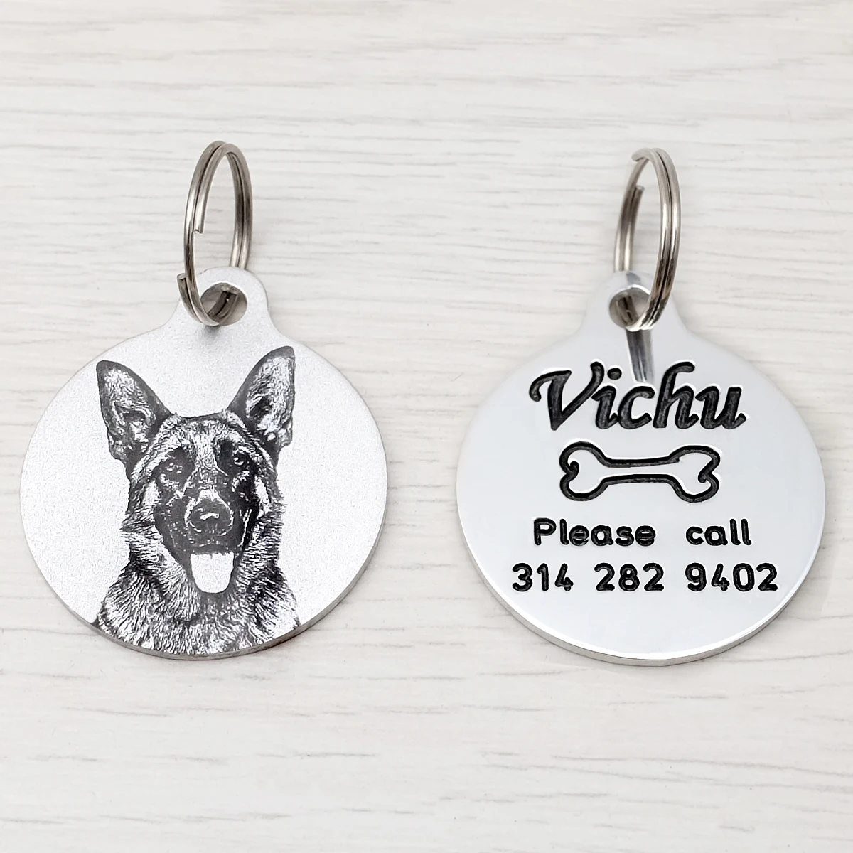 Personalized-Pet-Tag-with-Photo-Dog-Collar-Tag-Dog-ID-Tag-Engraved-Dog ...
