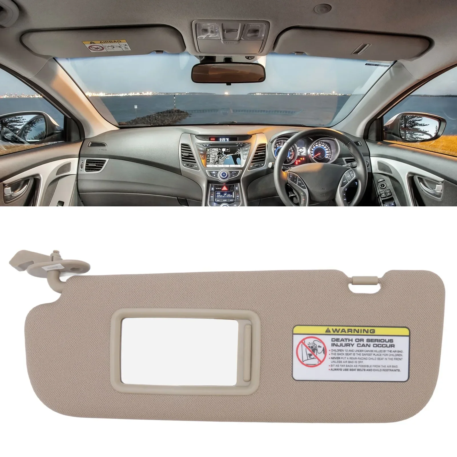 Beige-Car-Sun-Visor-Panel-852103X000TX-Interior-Sunshade-Sun-Shield ...