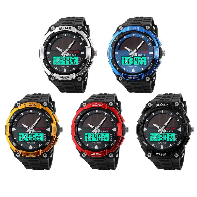 Solar Powered Waterproof Watch | Timex Solar Powered Watches - 1pc ...