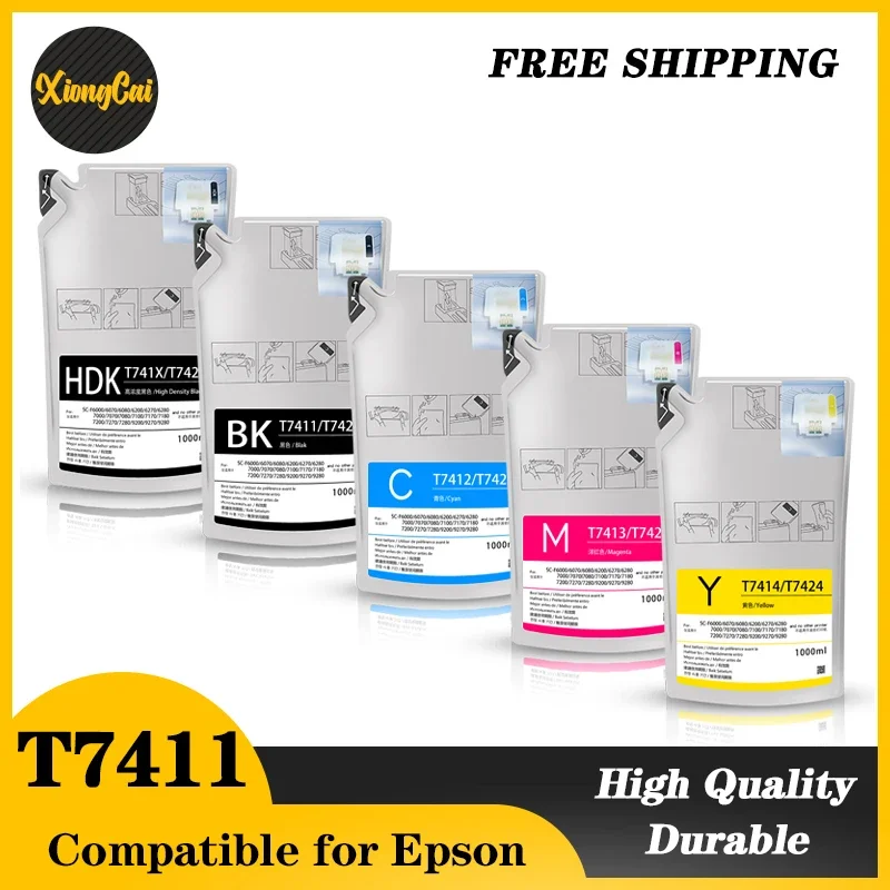 1000ML T7411 T7414 T741X Ink Packs Dye Sublimation Ink Pack For Epson ...