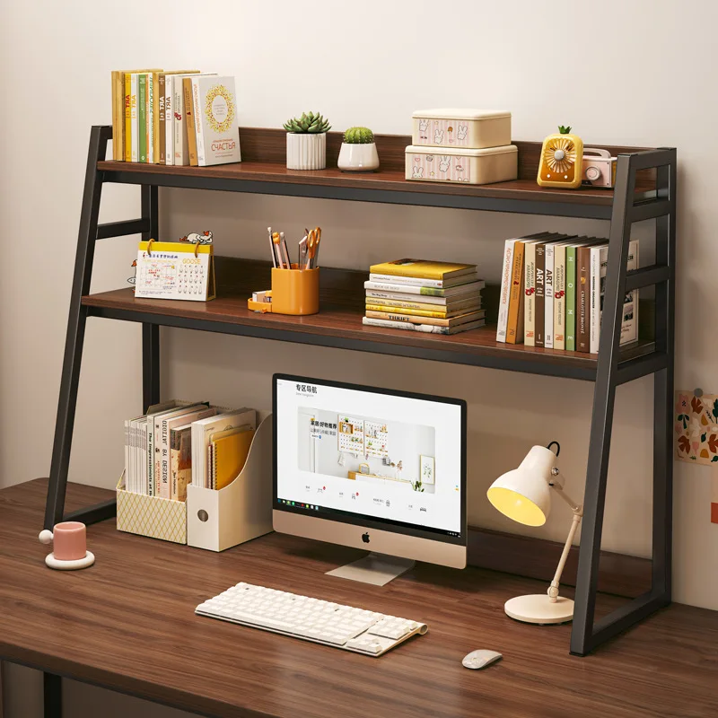 Desk-Shelving-Bookshelf-Tiered-Storage-Rack-Desktop-Computer-Table ...
