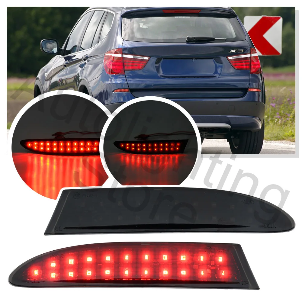 2X LED rear bumper reflecter Light tail stop light brake light for BMW ...