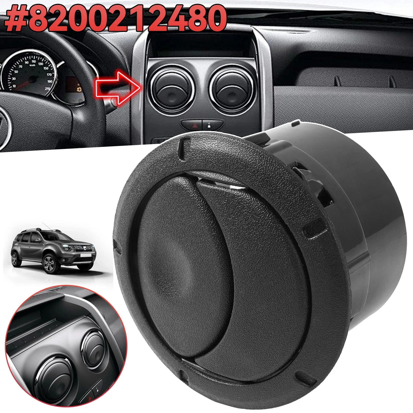 1PC Interior Dash Air Vent Air Conditioning Vent Grille Cover For ...