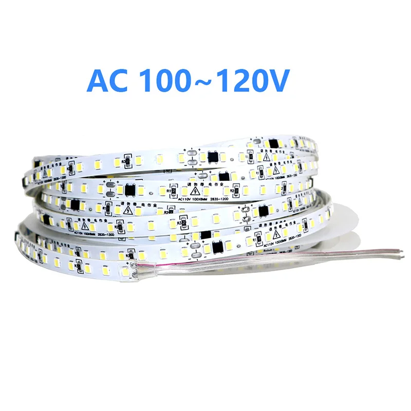 110V 220V LED Strip 2835 120LEDs/m Home Lamp Strip Red Ice Blue Green ...