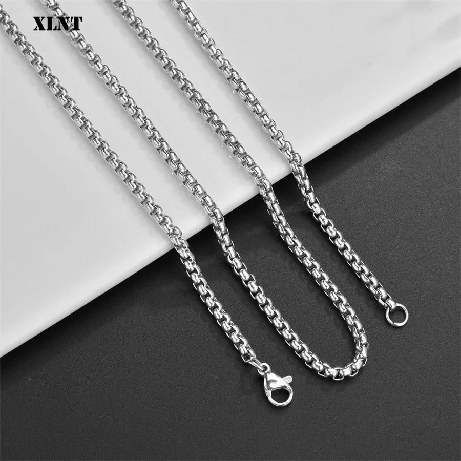 1Pc-Stainless-Steel-Square-Rolo-Stainless-Steel-Chain-Necklace-Round ...