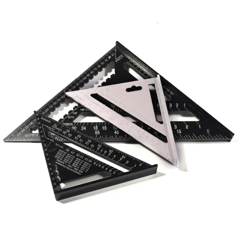 12-Aluminum-Alloy-Triangle-Ruler-Gauges-Speed-Protractor-Miter-for ...