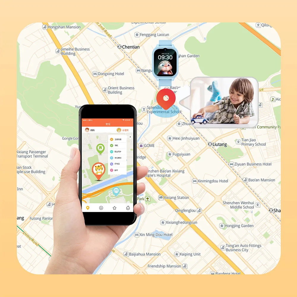 4G Kinder-Smartwatch K26: Wasserdicht, Videoanruf, Voice Chat, 1,85 Zoll HD-Farb-Touchscreen ...