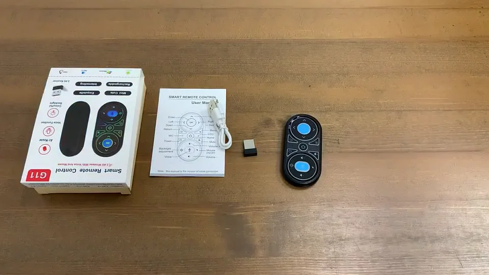 G11 Smart Voice Spported 2.4G Air Mouse RGB Backlit Gyro Universal ...