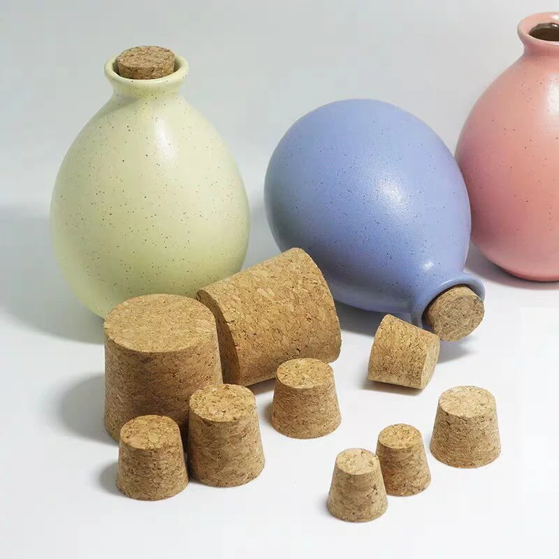 Conical Glass Bottle Stopper Home Brew Wine Jar Plug Beer Bottle Oak ...