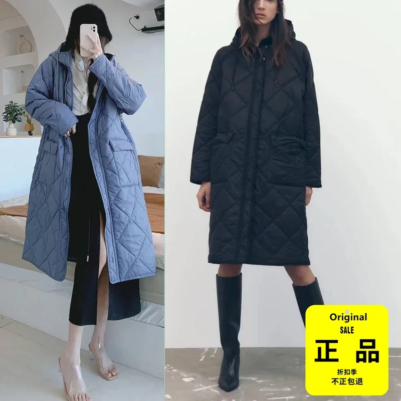 2969247Women-s-Medium-Length-Lightweight-Diamond-Checker-Long-Cotton ...