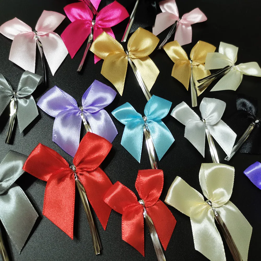 20pcs-Satin-Ribbon-Bows-For-Craft-Small-Bowknot-Gift-Flower-Wedding ...