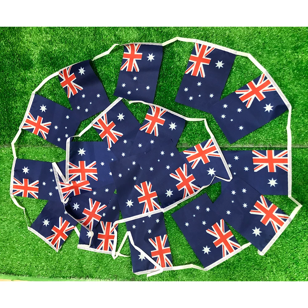 SKY FLAG Australia bunting flags 14x21cm 20pcs/lot polyester Pennant ...