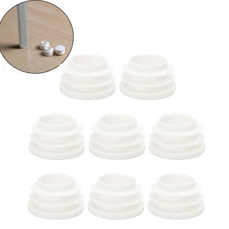 12pc-Round-Equipment-Pipe-Tube-Cover-White-Fencing-Post-Insert-Plug ...