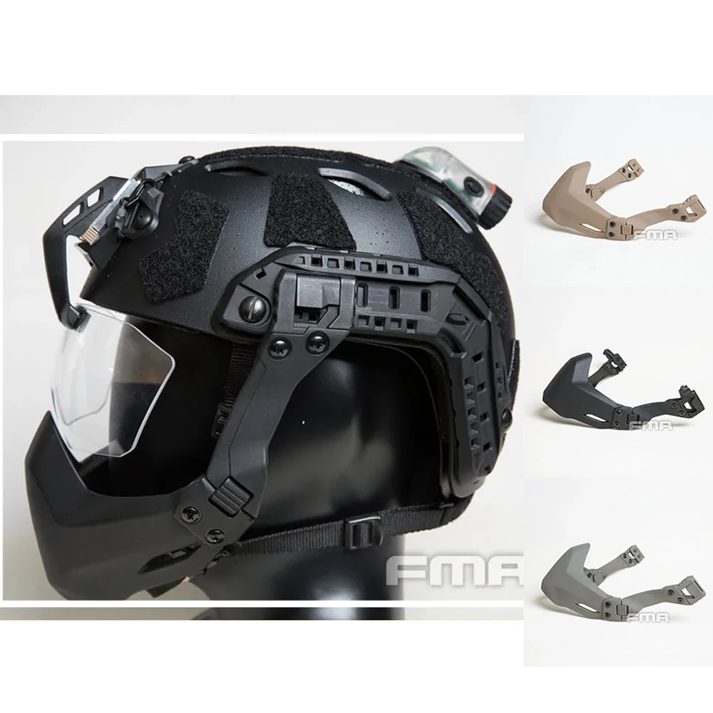 FMA-protective-mask-Folding-half-mask-Universal-helmet-A-B-DE-BK-FG ...
