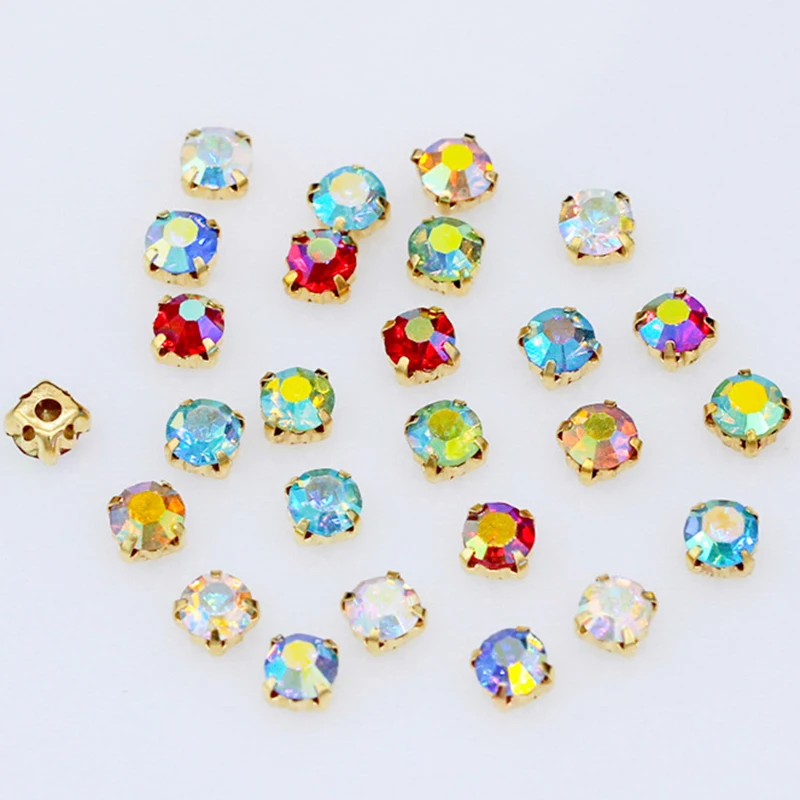 3-4-5-6mm-Shiny-Colorful-AB-Crystal-Glass-Sew-on-Rhinestone-Stones-For ...