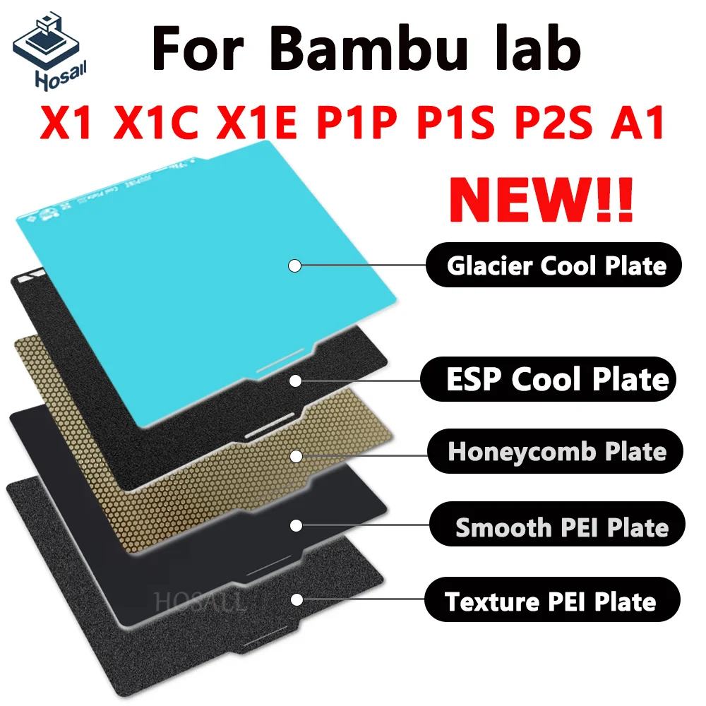 For Bambu Lab P1P P1S A1 X1 X1C P2S Build Plate Super Tack Cool Plate ...