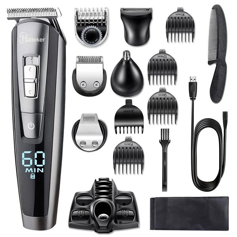 All In One Men's Grooming Kit Hair Trimmer Professional Facial Body ...