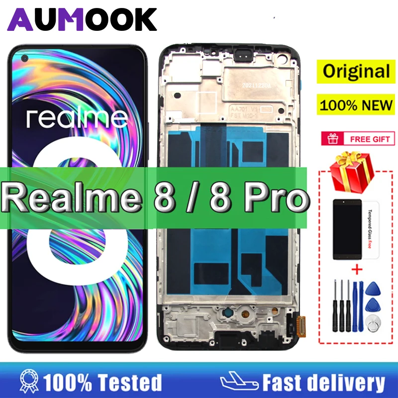 6-4-Original-For-Realme-8-4G-RMX3085-LCD-Display-Touch-Screen-Digitizer ...