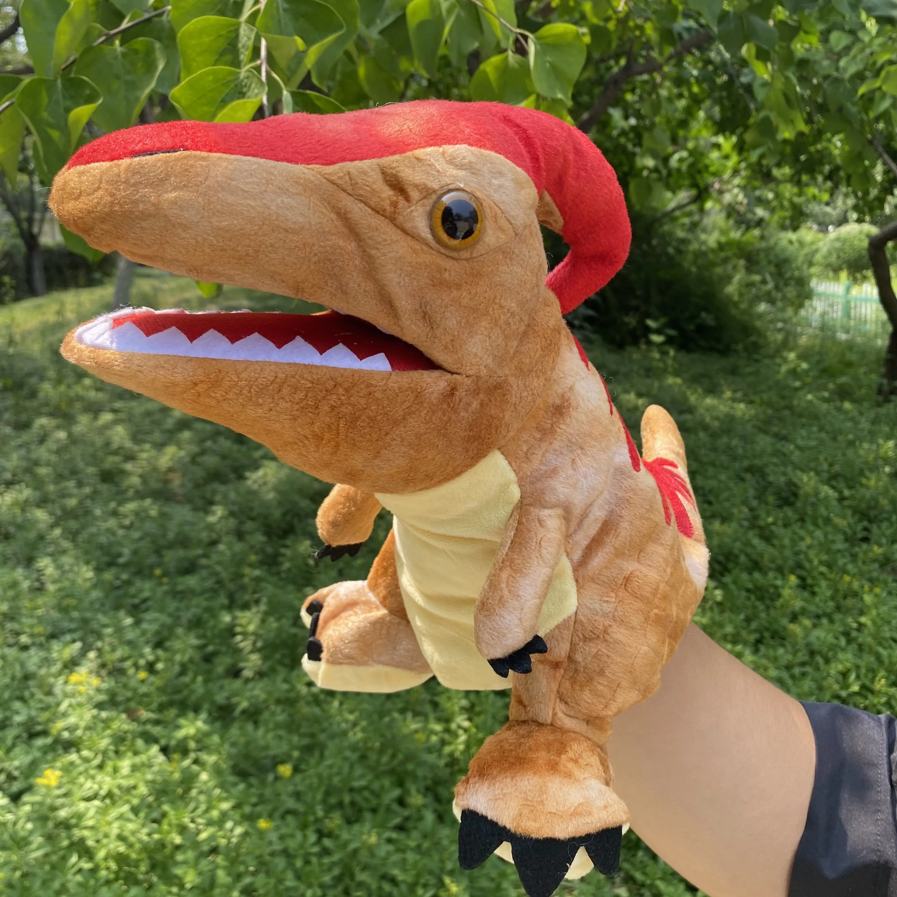 25cm Dinosaur Puppet Dino Hand Puppet Plush Simulate Dinosaur Head ...