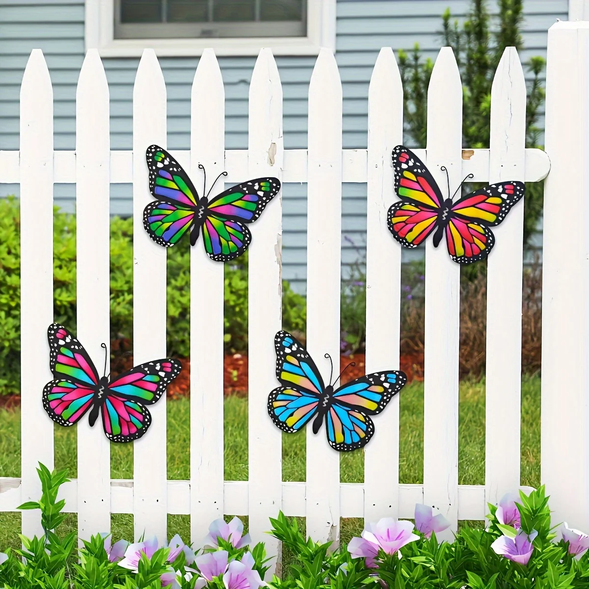 1pc Metal Colorful Butterfly Garden Decorative Art for Outdoor Patio ...