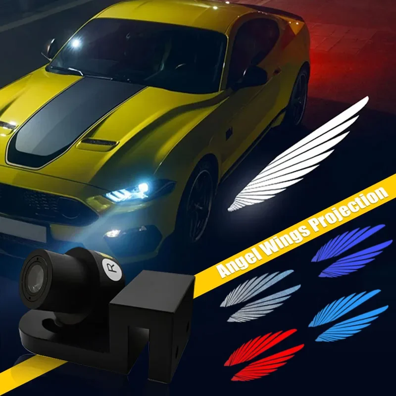 New-Car-Angel-Wings-Projector-LED-Shadow-Light-Welcome-Lamp-Auto ...