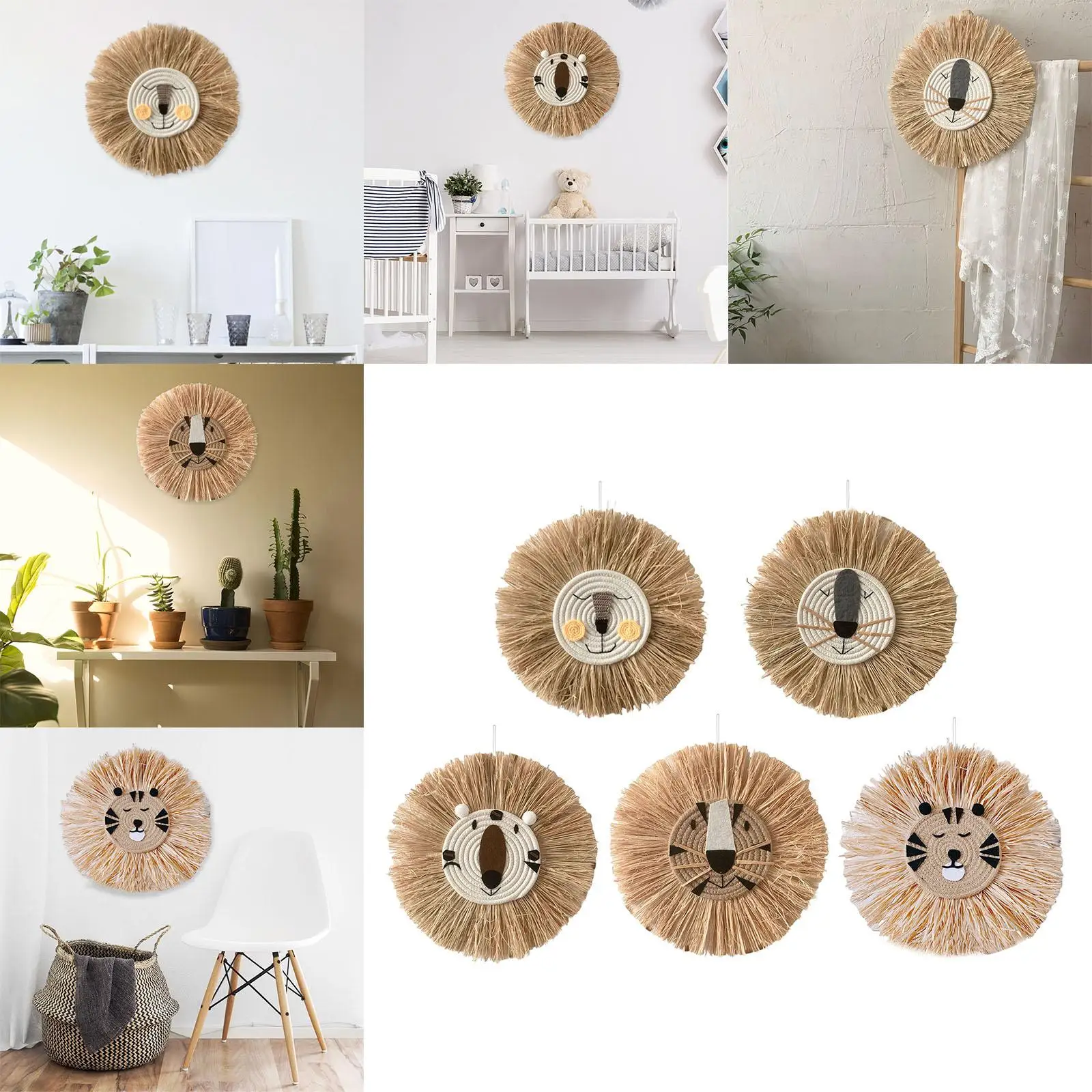 Straw Wall Hanging Decor Rattan Tapestry for Home Children Room ...