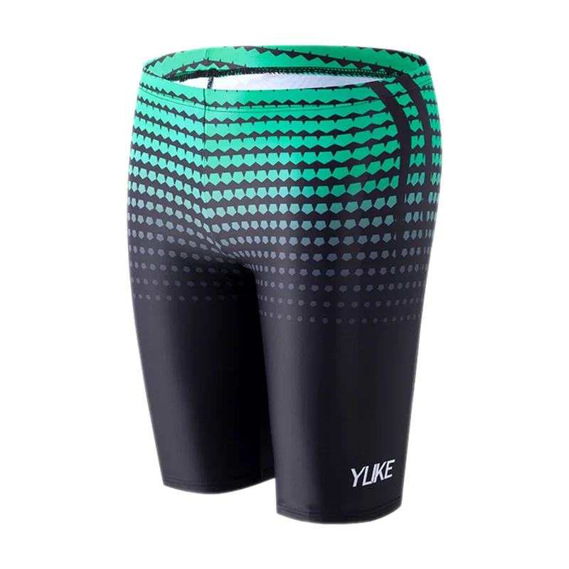 Professional Men's Swimming Trunks Shorts Long to Knee Competitive Swim ...