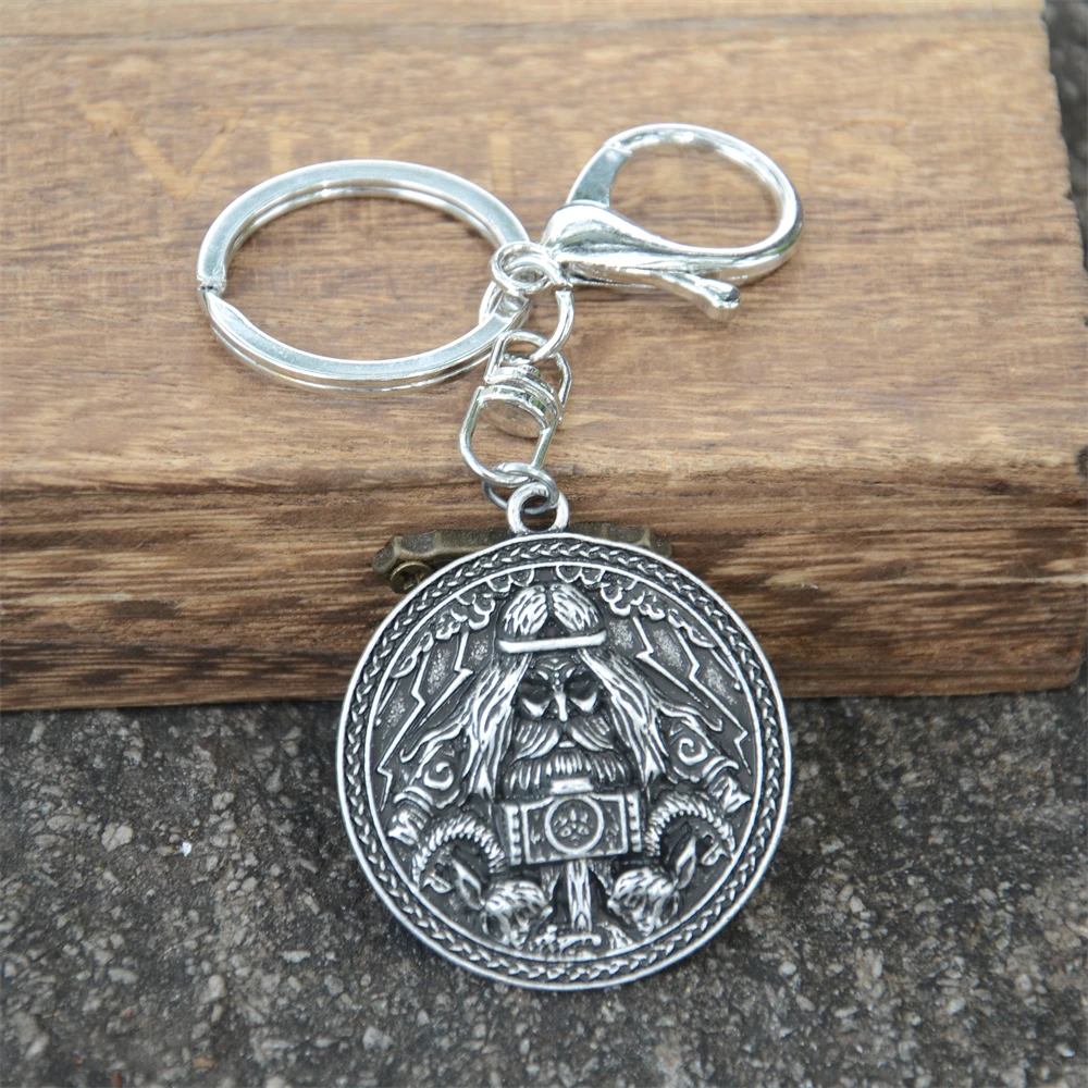 Norse-Mythology-Thor-And-Hammer-Viking-Keyring-Mjolnir-Talisman-Amulet ...