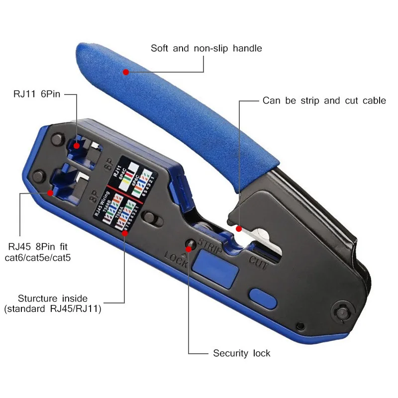 Rj45 Crimping Tool Network Crimping Tool Wire Stripper Wire Stripper ...