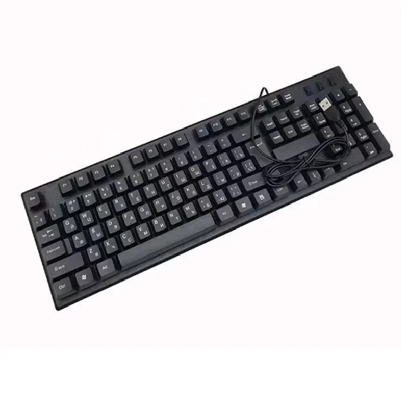 USB-Wired-Office-Keyboard-for-Russian-French-Spanish-English-108-Keys ...