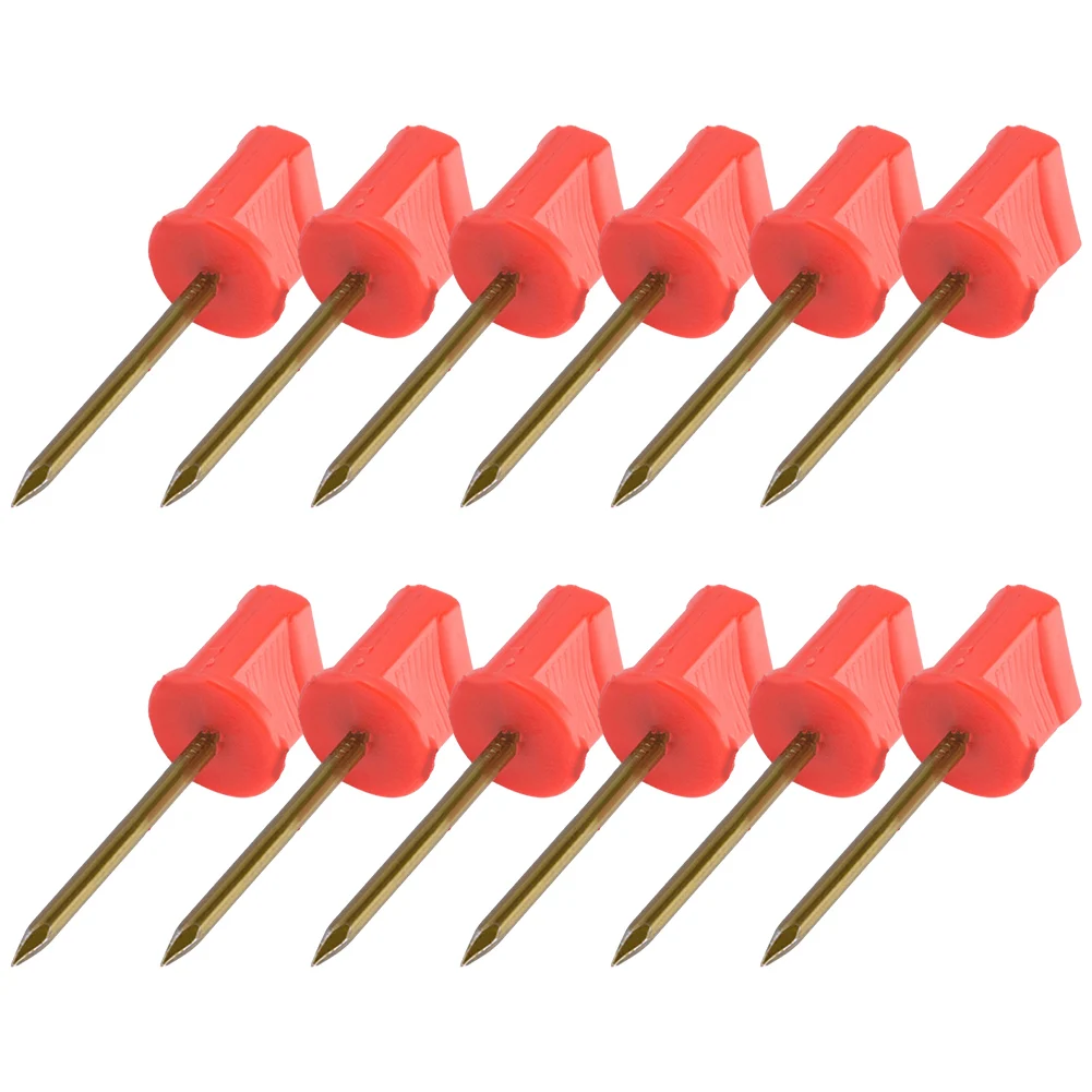12pcs-Archery-Arrow-Target-Face-Fix-Nails-Pins-Plastic-Manganese-Steel ...