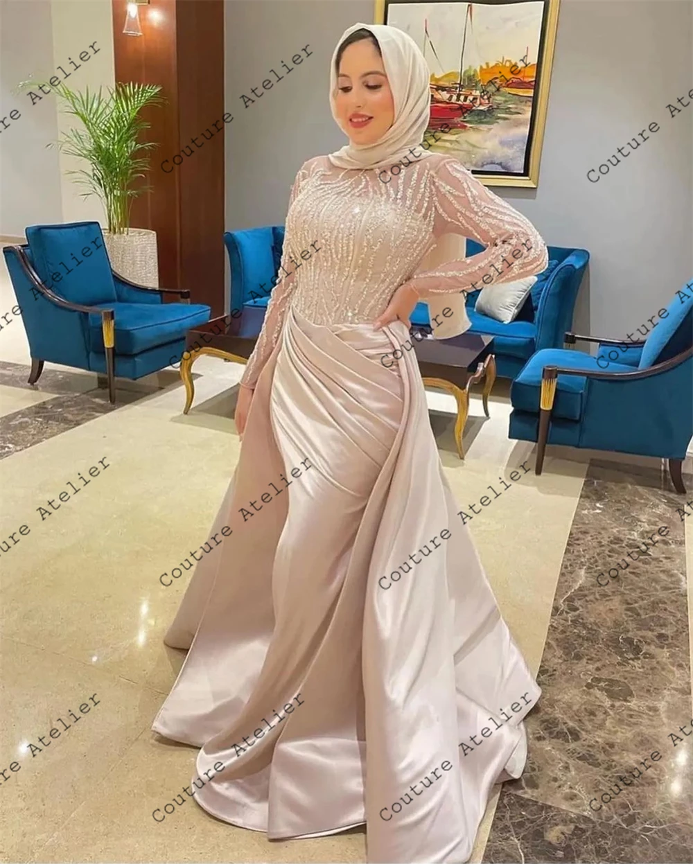 Turkish Hijab Evening Dresses