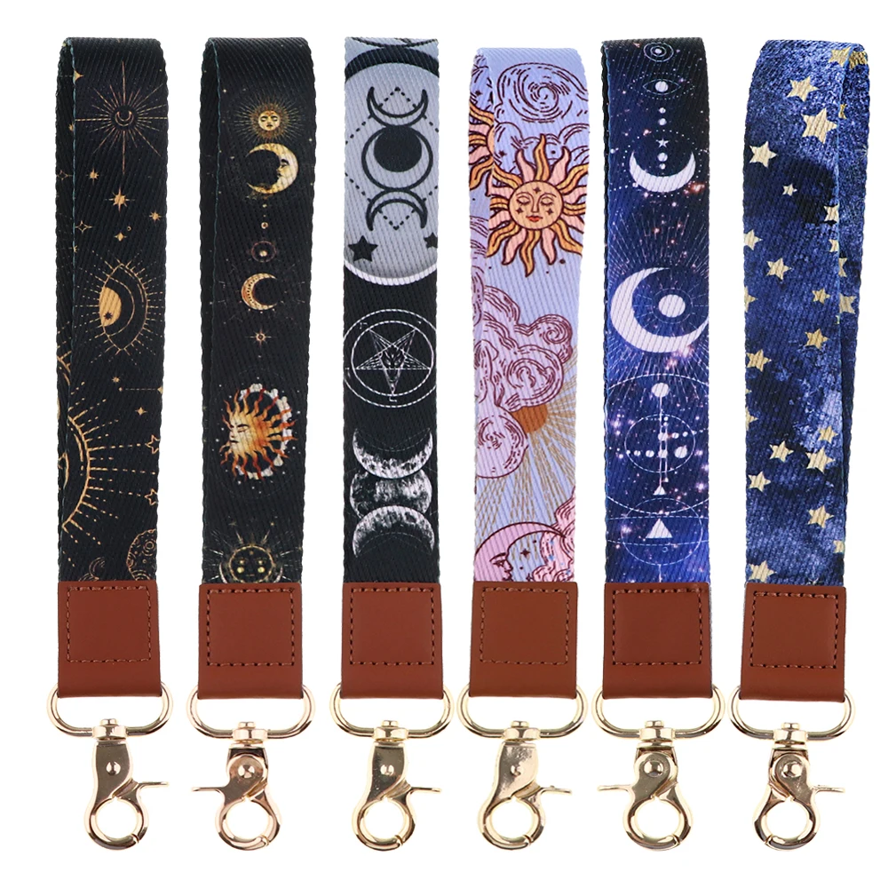 Lanyard Neck Key Strap Moon | Sun Moon Stars Key Ring | Moon Stars ...