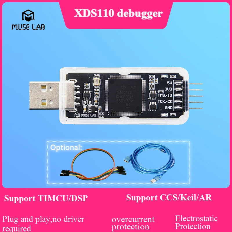 XDS110 debugger downloader simulator TI DSP/MCU C2000 overcurrent ...