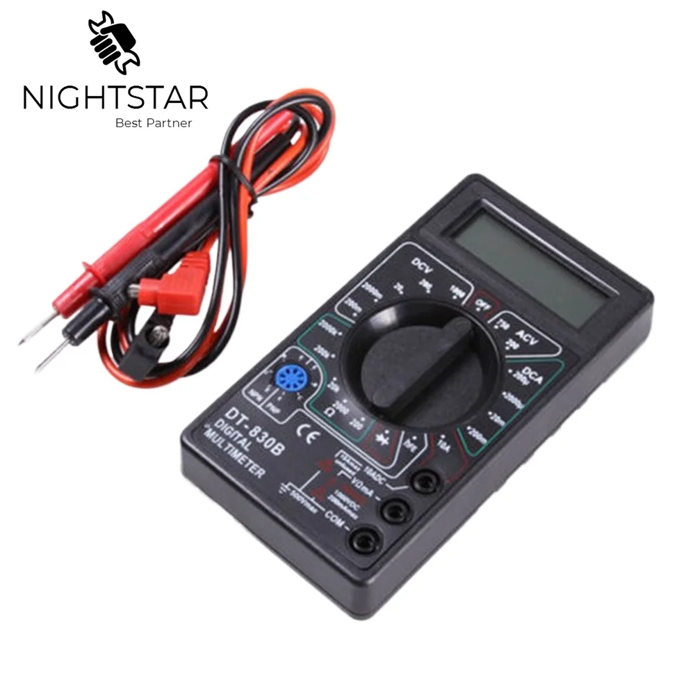 Digital Multimeter DC AC Voltmeter Ammeter Ohm Diode Tester Meter Check ...
