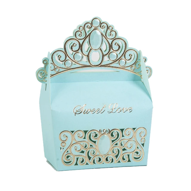 10pcs/set European Crown Shaped Candy Boxes for Wedding Ceremony DIY ...