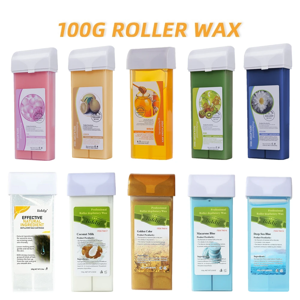 100g Hair Removal Wax Cartridge Honey Hot Depilatory Transparent Wax ...