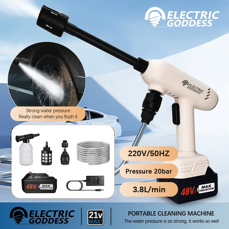 Electric-Goddess-High-Pressure-Washer-Car-Wash-Gun-Cordless-Electric ...