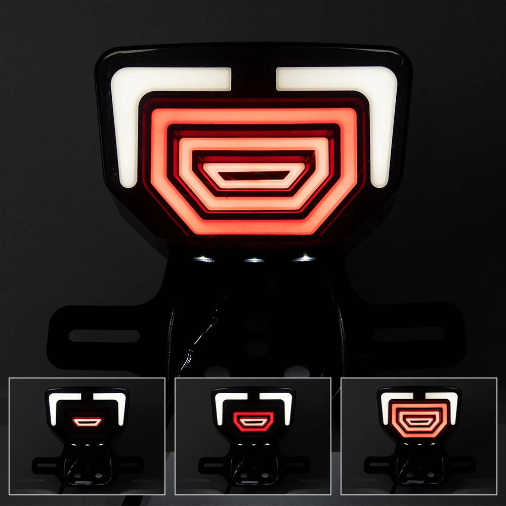 Motorcycle LED Tail Lights With ABS Bracket For Suzuki GN125 125CC ...