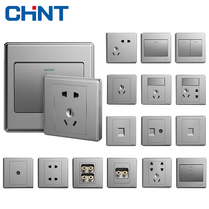 CHNT 7M switch socket panel perforated 5 holes with USB household model ...