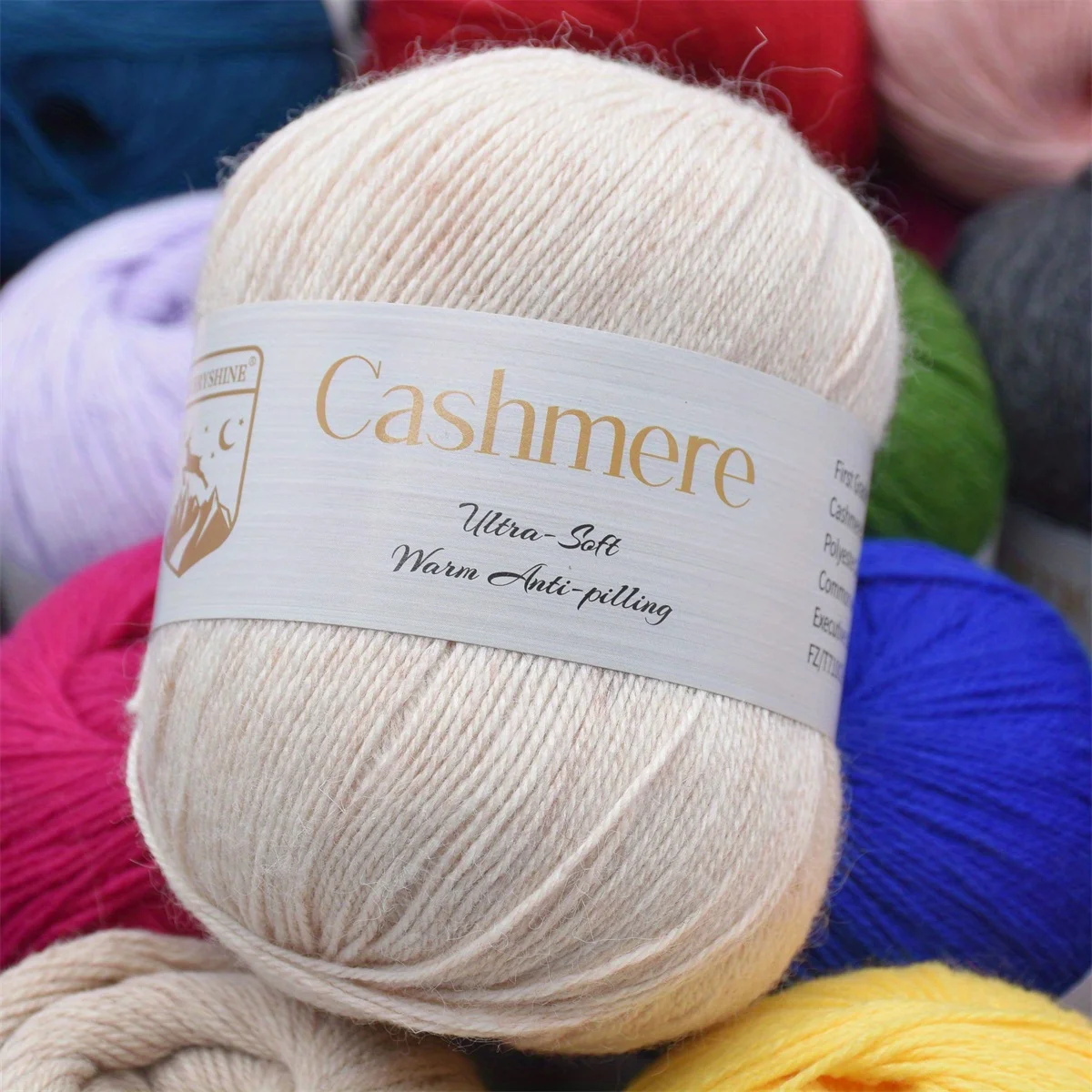 6pcs Cashmere Yarn Set, Ultra-Soft Polyester Blend, 300g/10.58oz Total ...