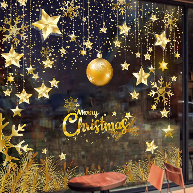 Christmas Window Stickers Merry Christmas Decorations For Home 2023 ...