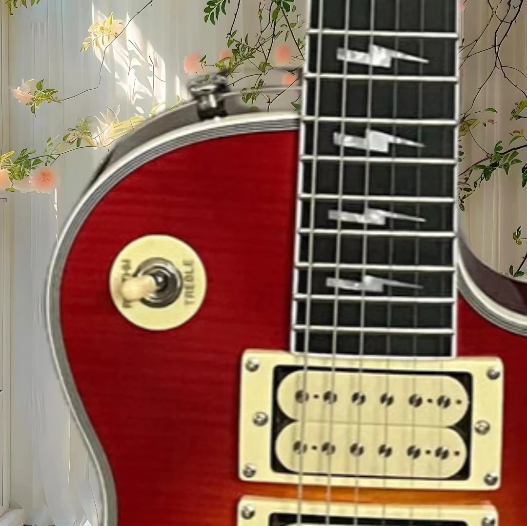 Tiger-stripes-six-strings-three-pickups-electric-guitar-lightning-scale ...