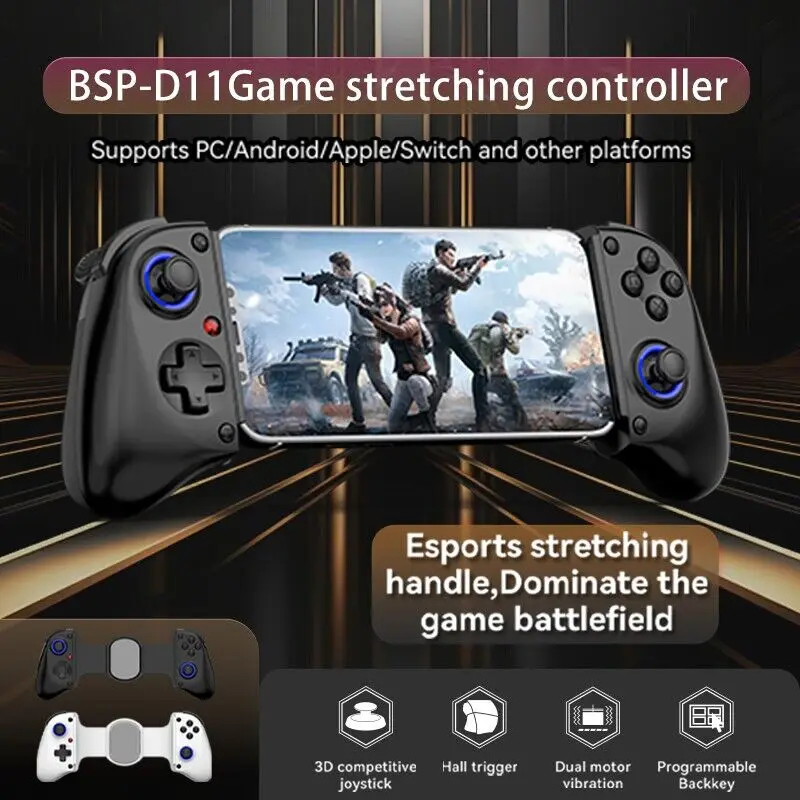 D11-Telescopic-Game-Controller-RGB-Light-Mobile-Phone-Gamepad-with ...