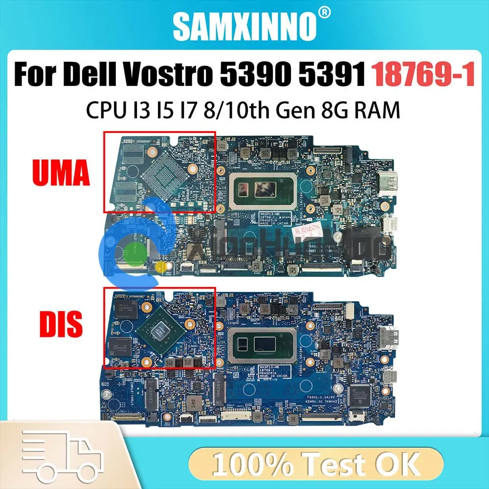 Laptop-Motherboard-For-Dell-Vostro-5390-5391-0V61H1-02PKCV-059XGG-027GM ...